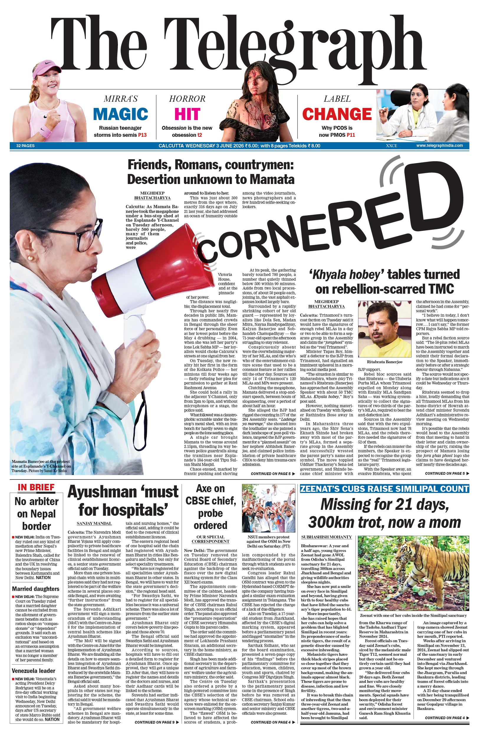 Telegraph India Epaper - Calcutta Edition, Wednesday, 03 Jun, 2026 ...
