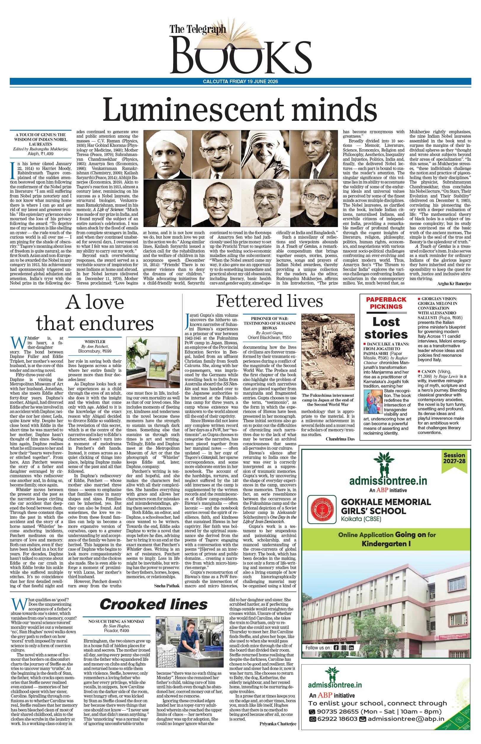 Telegraph India Epaper - Calcutta Edition, Friday, 19 Jun, 2026 | Books ...